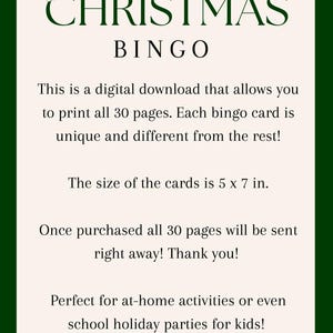 Christmas Bingo Board - Holiday Fun for Kids! - Etsy
