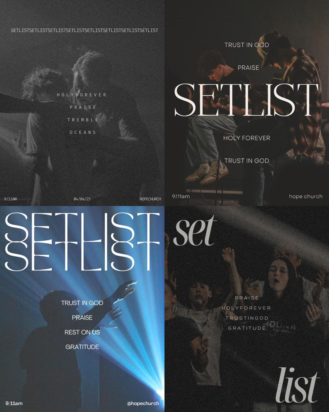 Church Setlist Canva Template – Youth Group Worship Set List Editable ...