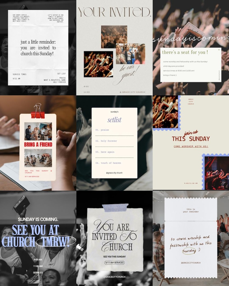 Church Invitation Templates: Christian Social Media Graphics (canva ...