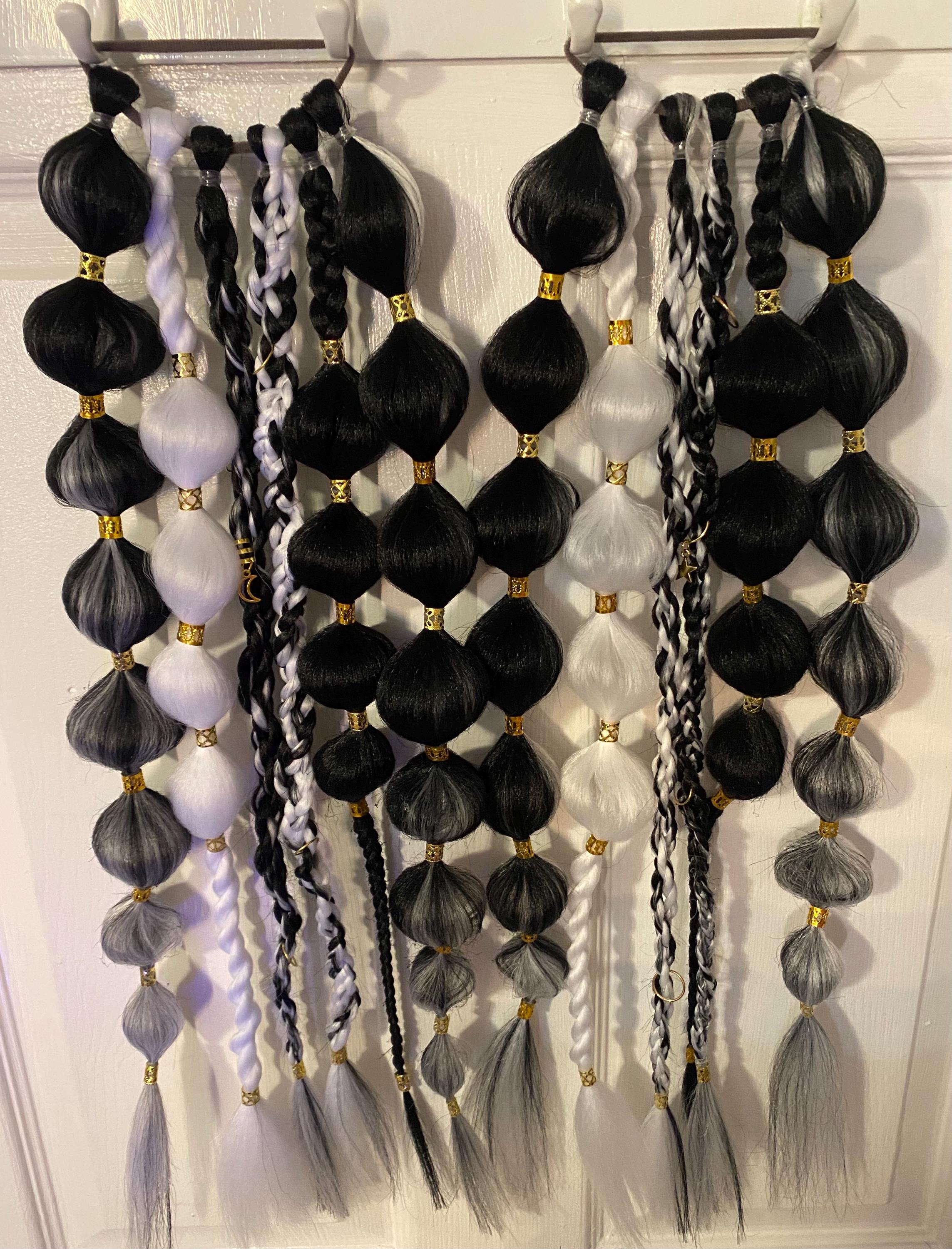 Set of 2 Custom *braided Extensions *festival Braids *rave Braids ...