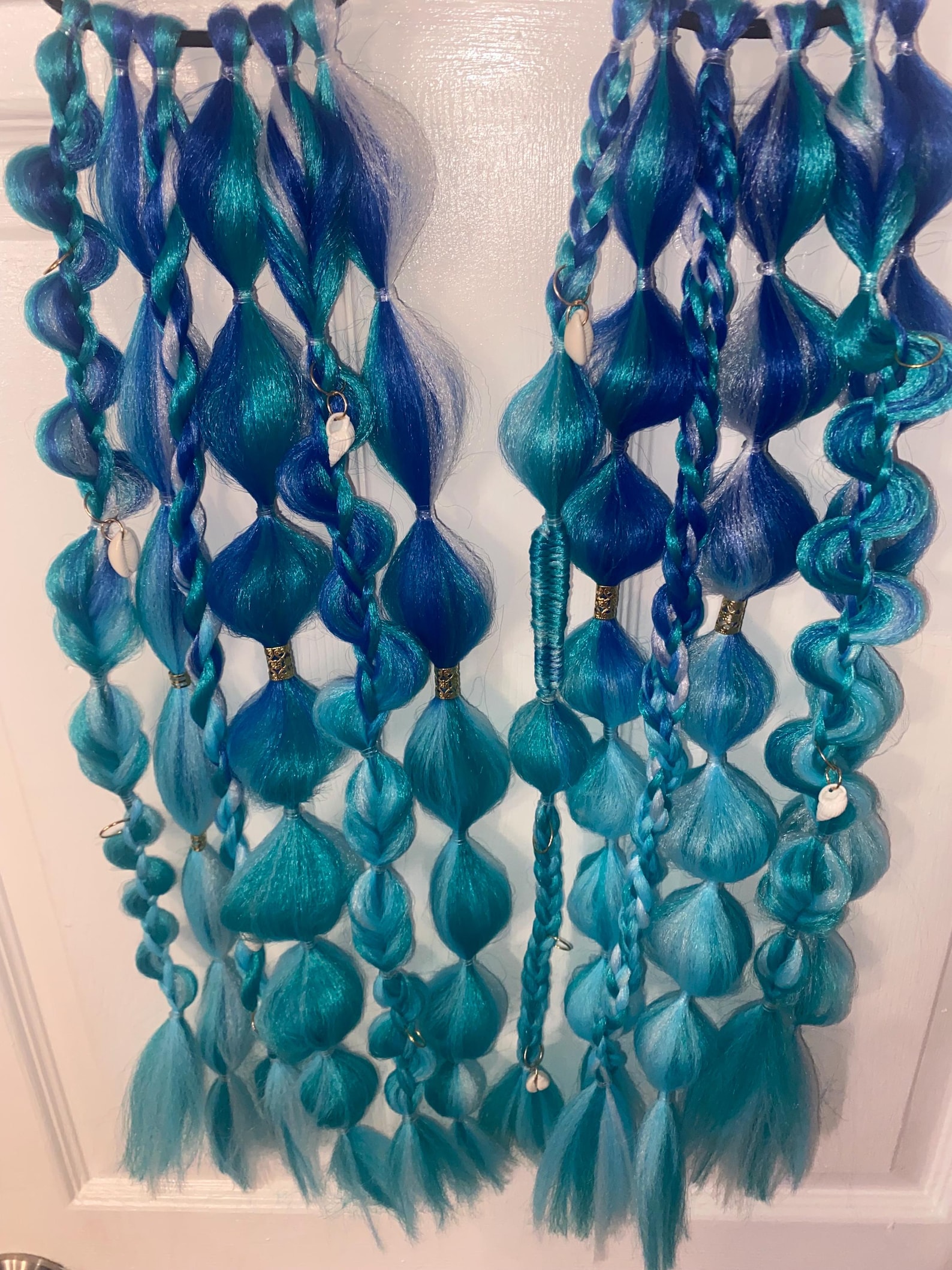 Set of 2 Custom *ocean *beach *braided Extensions *festival Braids ...