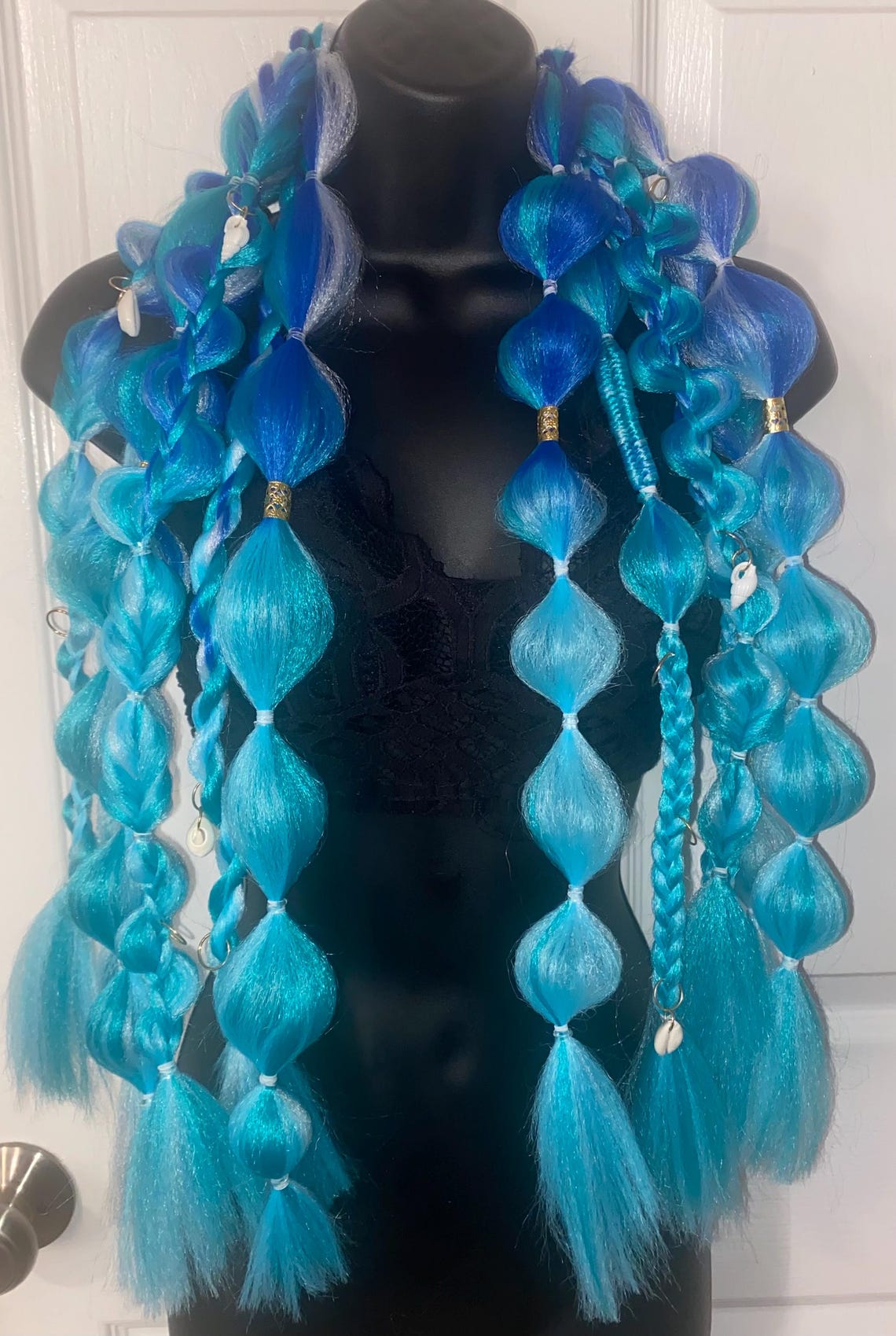 Set of 2 Custom *ocean *beach *braided Extensions *festival Braids ...