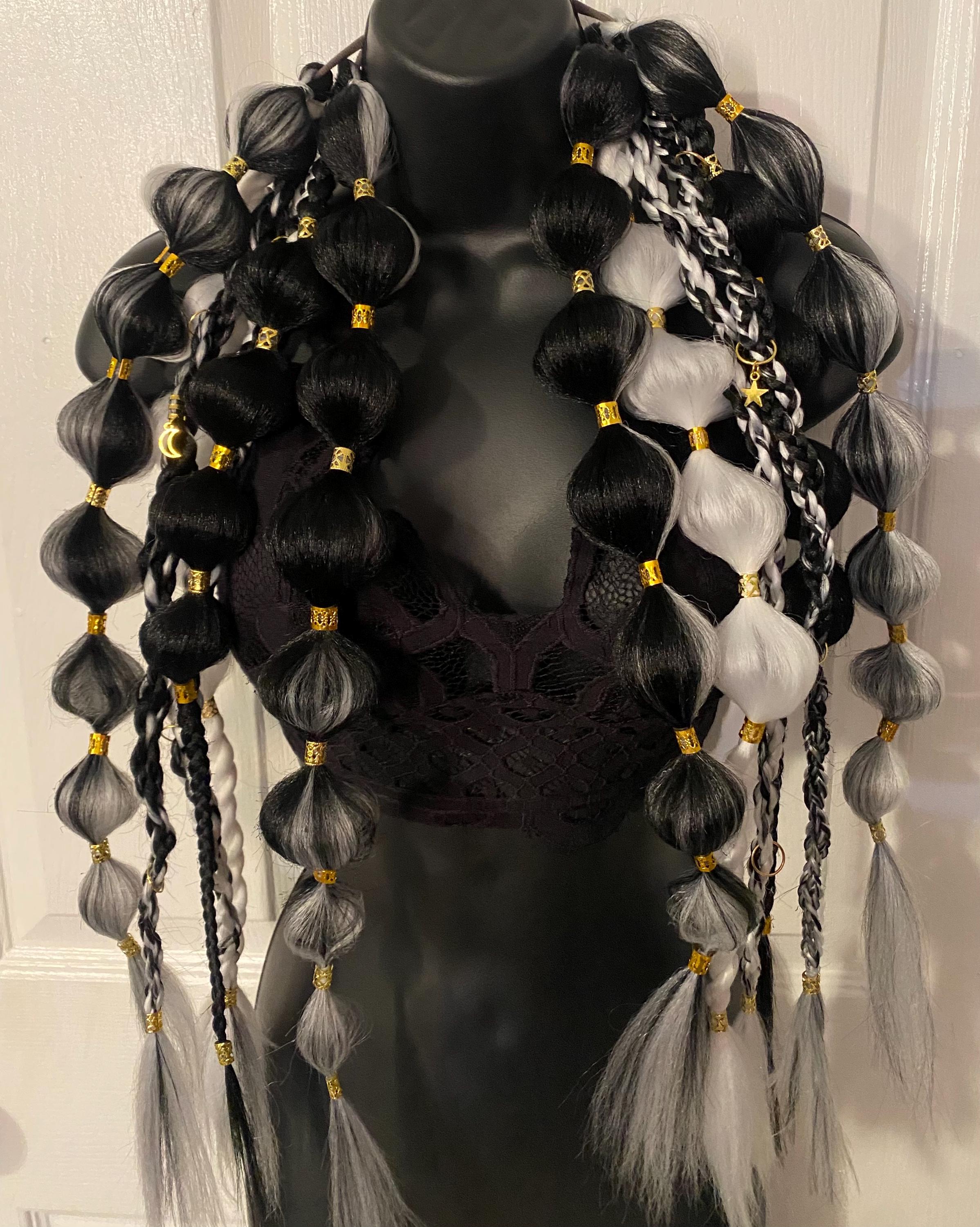 Set of 2 Custom *braided Extensions *festival Braids *rave Braids ...