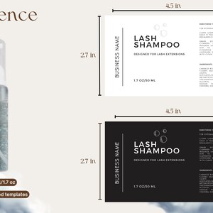 Printable Lash Shampoo Sticker Label Template - Editable PDF for DIY ...