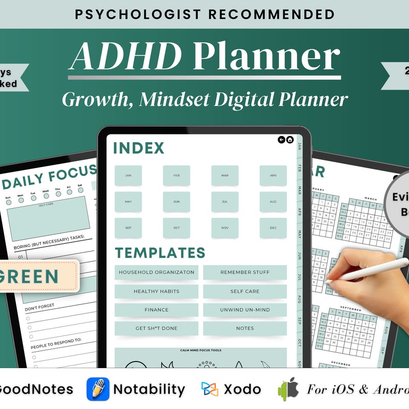Adhd Digital Planner - Etsy