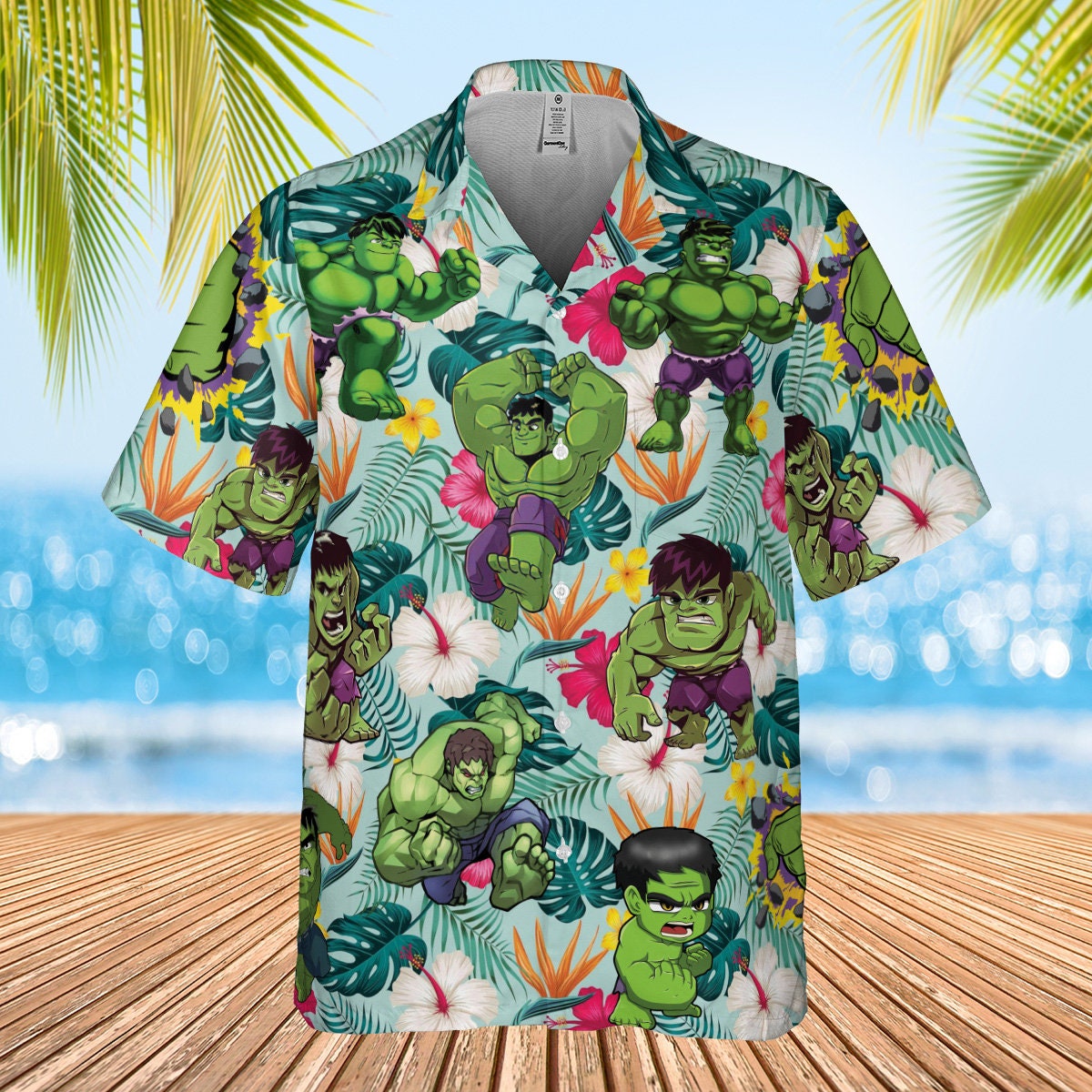 Marvel Hulk Hawaiian Shirt, Avengers Hawaiian Shirt, Family Vacation ...