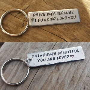Personalized Drive Safe Keychain. New Drivers Present, Safe Driving ...