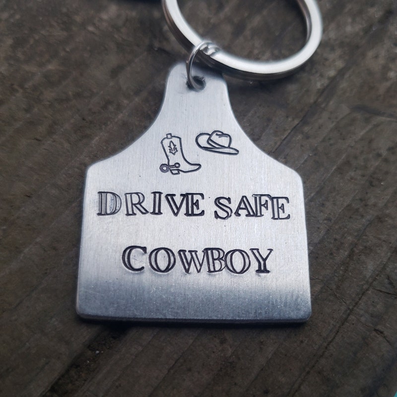 Cow Tag Keychain - Etsy