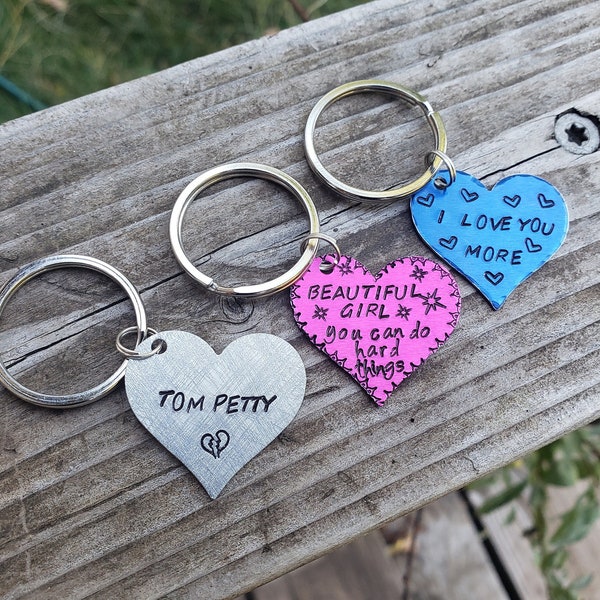 Heart Keychain - Etsy