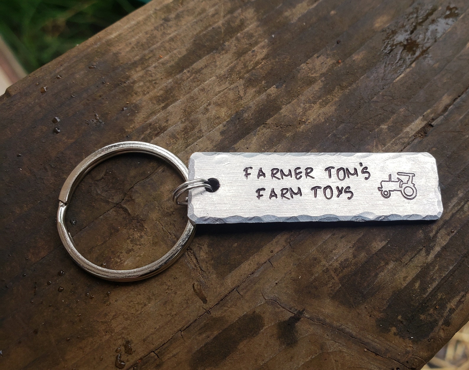 Tractor Keychain Custom Text - Etsy