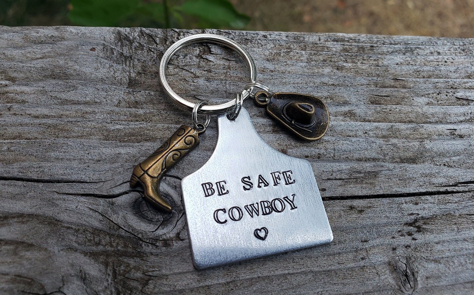 Custom Text Cow Tag Keychain | Etsy