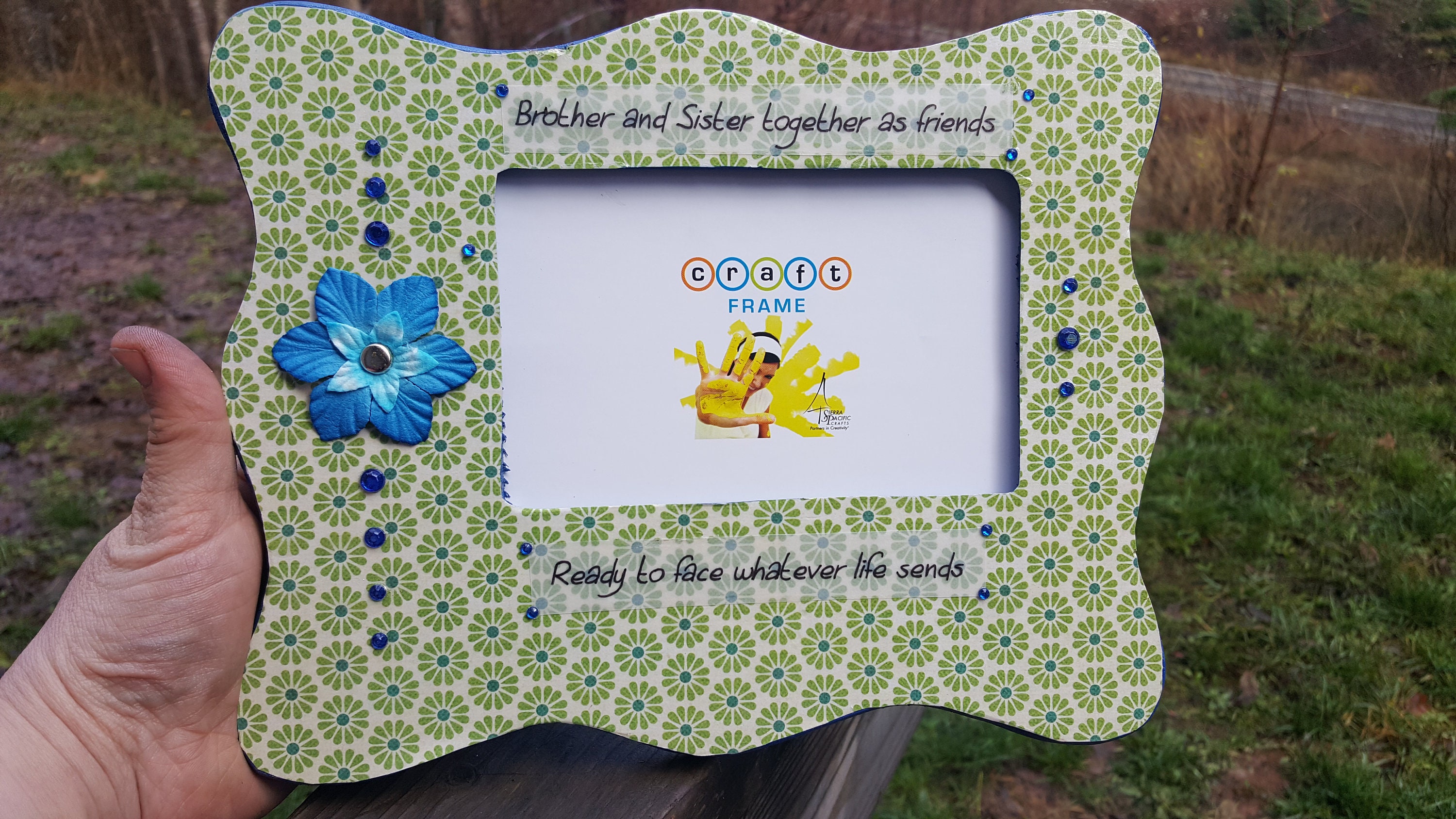 One of a Kind Brother and Sister Frame Siblings Floral | Etsy