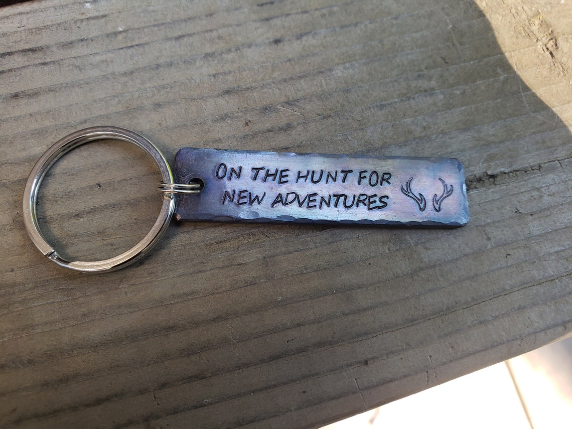 Hunting Keychain Custom Text - Etsy