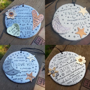 Mom, Dad, Grandparents Gift Necklaces, Keychains, Ornaments. Custom ...