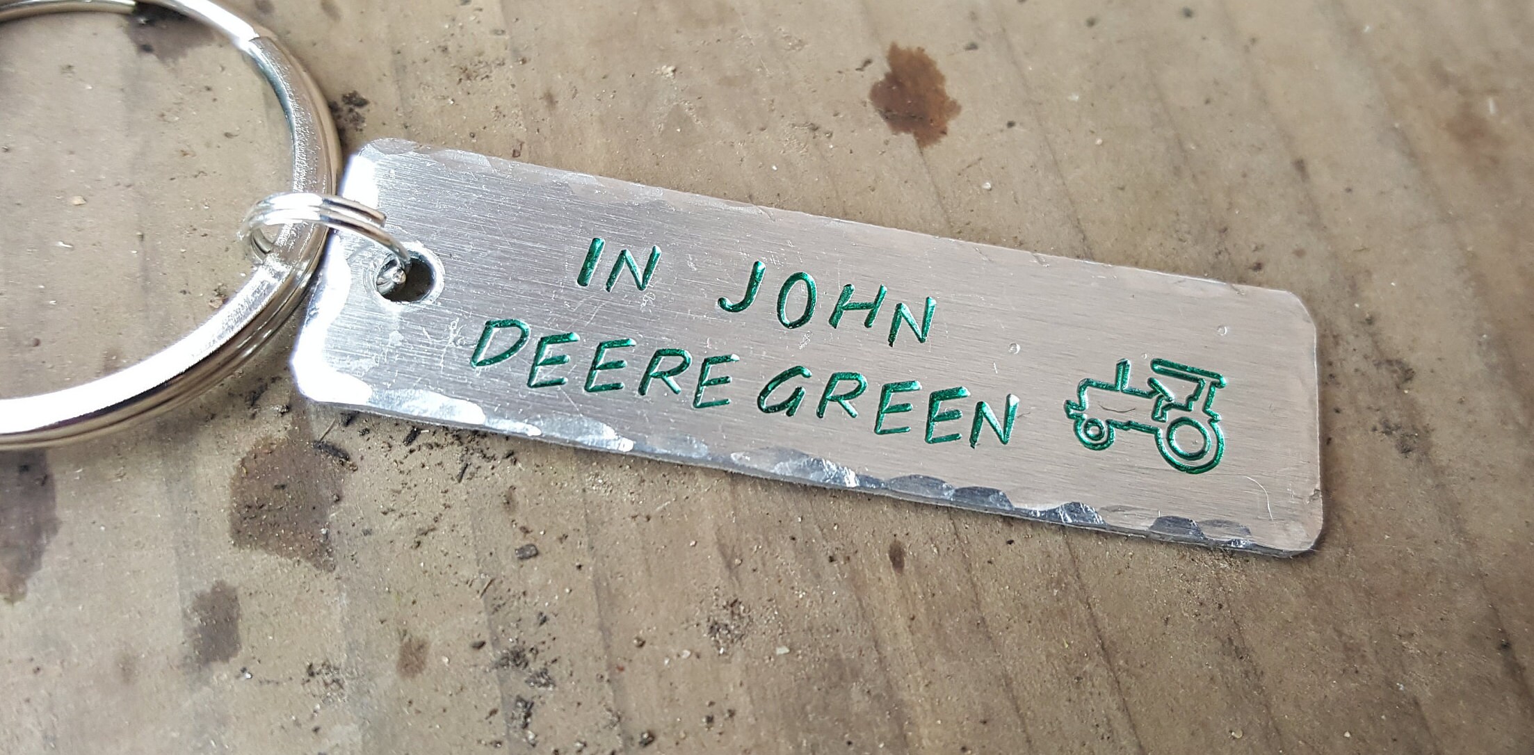 Tractor Keychain Custom Text - Etsy