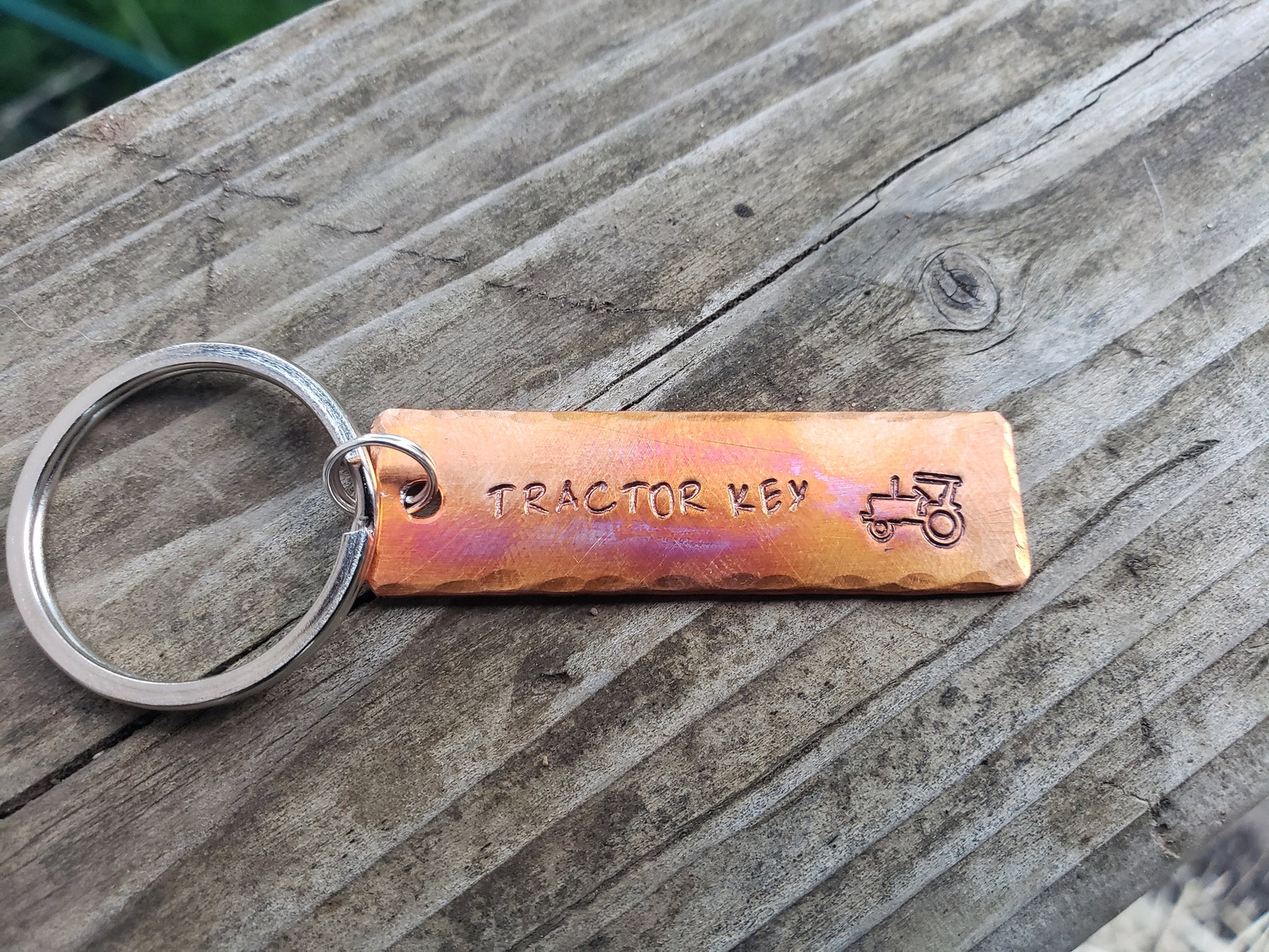 Tractor Keychain Custom Text - Etsy