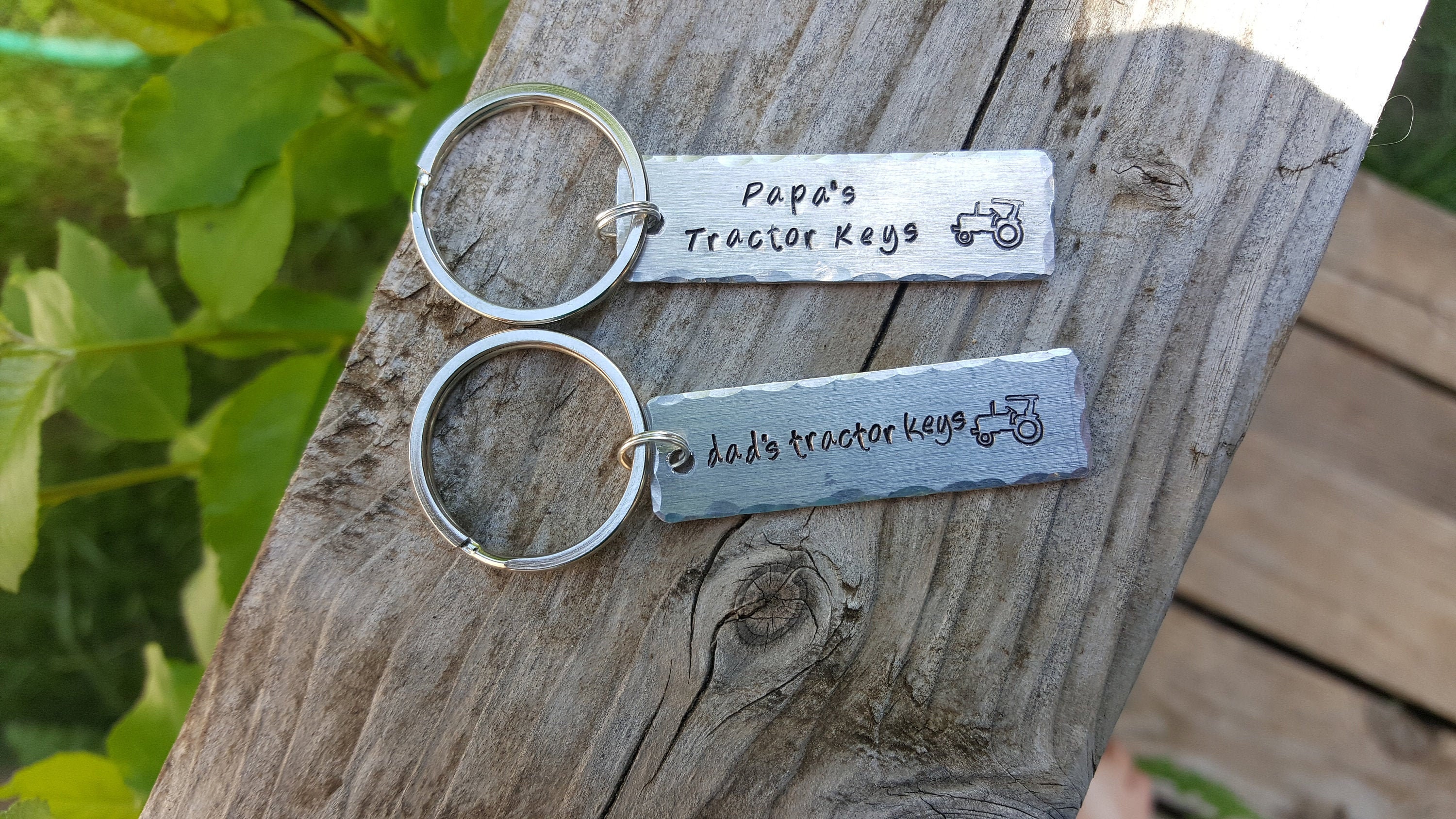 Tractor Keychain Custom Text - Etsy