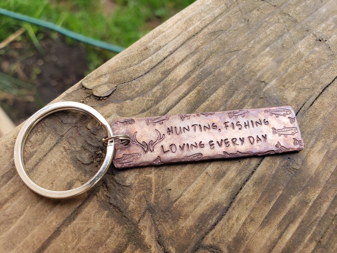 Hunting Keychain Custom Text - Etsy