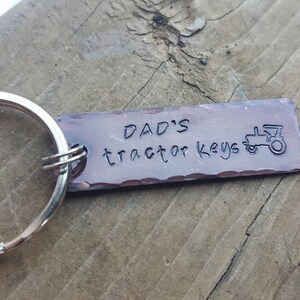Tractor Keychain Custom Text - Etsy