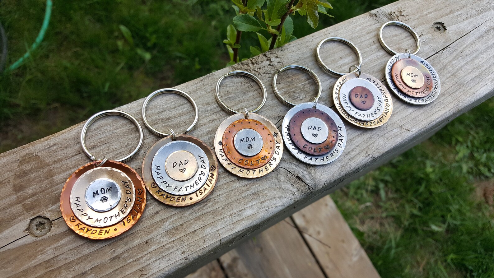 Mom, Dad, Grandparents Gift Necklaces, Keychains, Ornaments. Custom ...