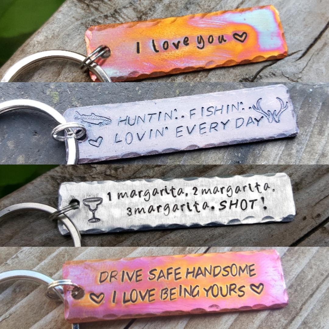 Custom Text Keychains, Saying or Quote of Your Choice - Etsy