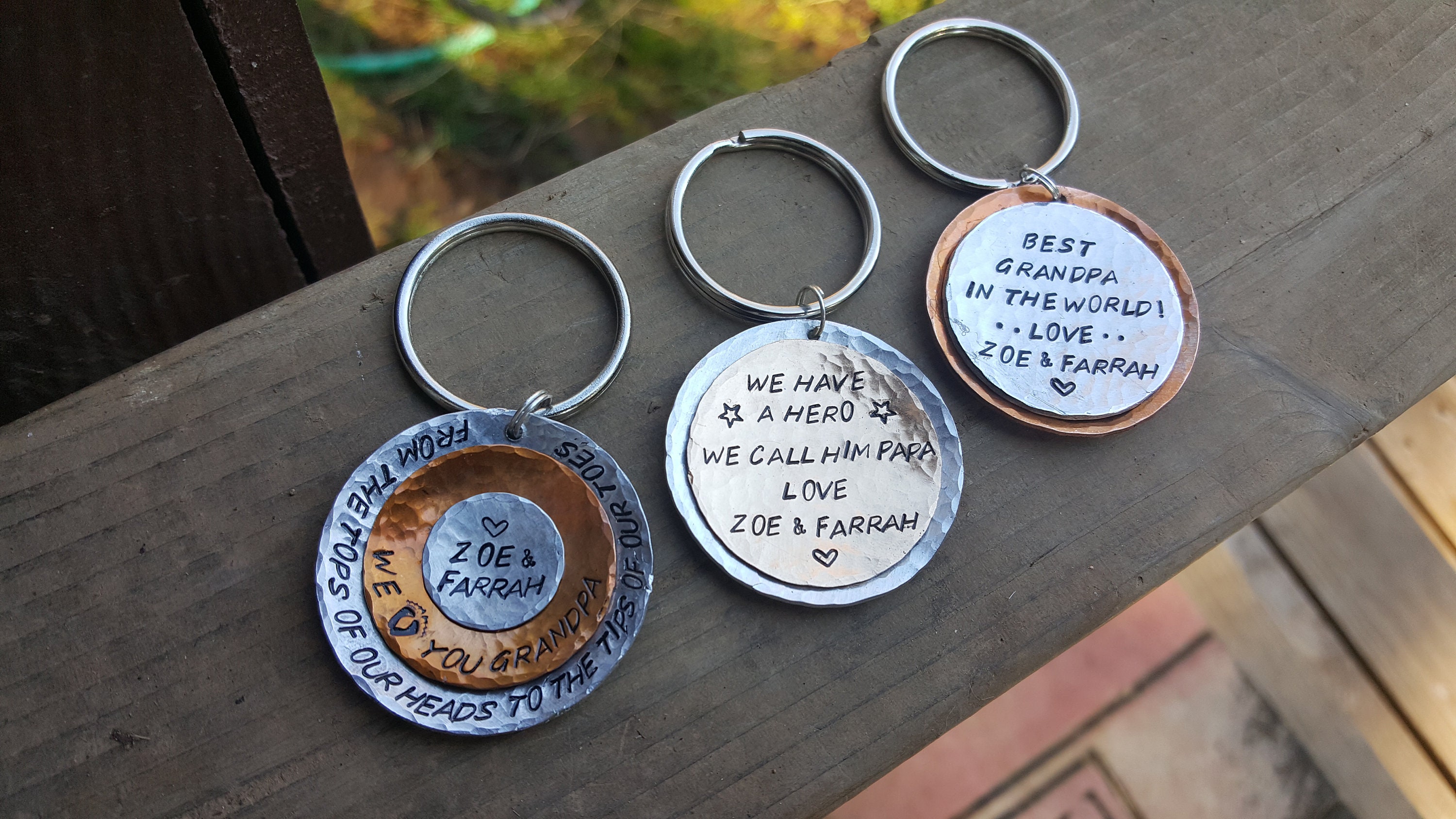 Mom Dad Grandparents gift Necklaces keychains ornaments. | Etsy