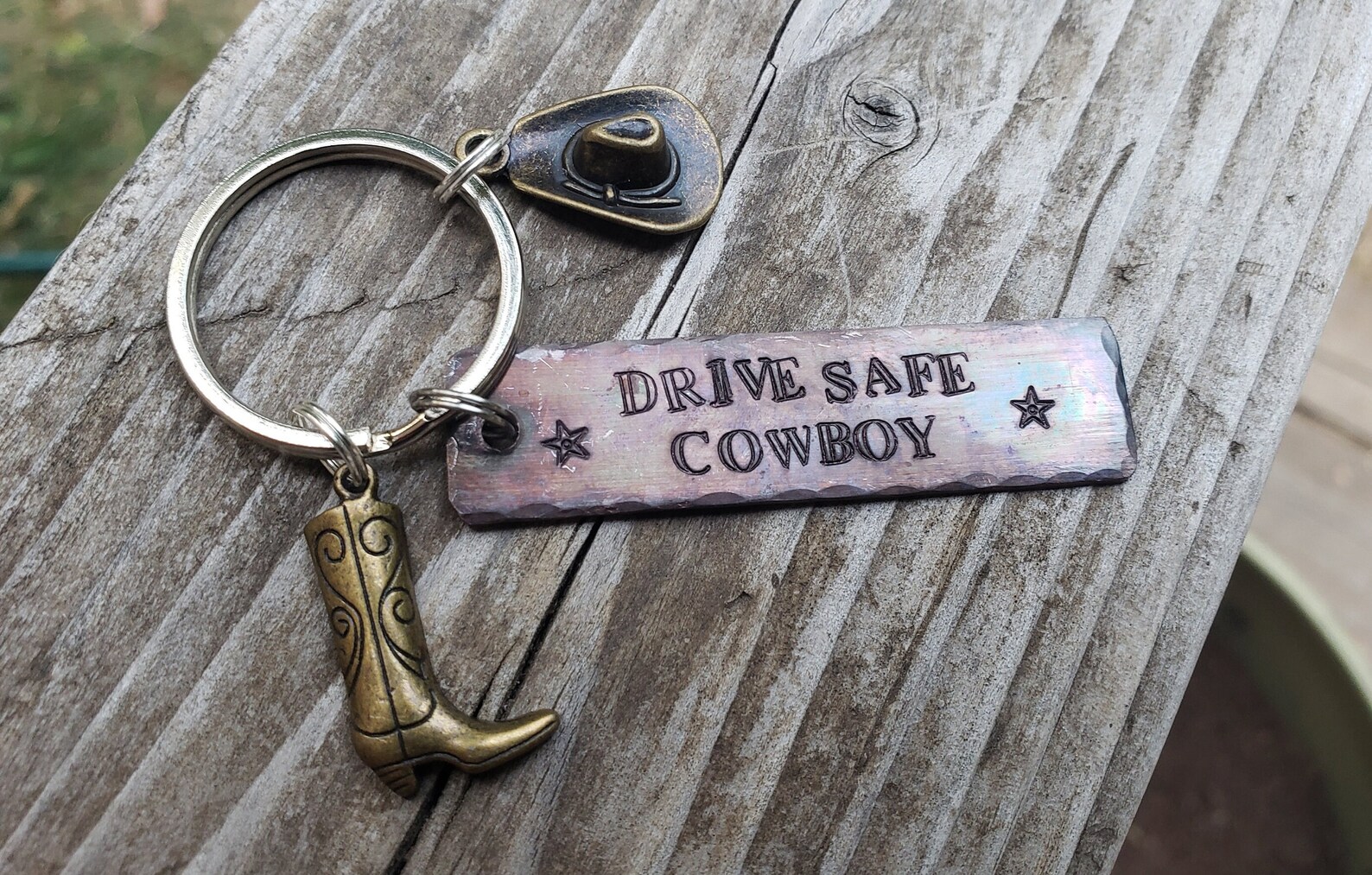 Custom Cowboy Keychain, Saying or Quote of Your Choice - Etsy