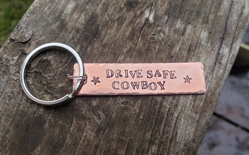 Custom Cowboy Keychain, Saying or Quote of Your Choice - Etsy