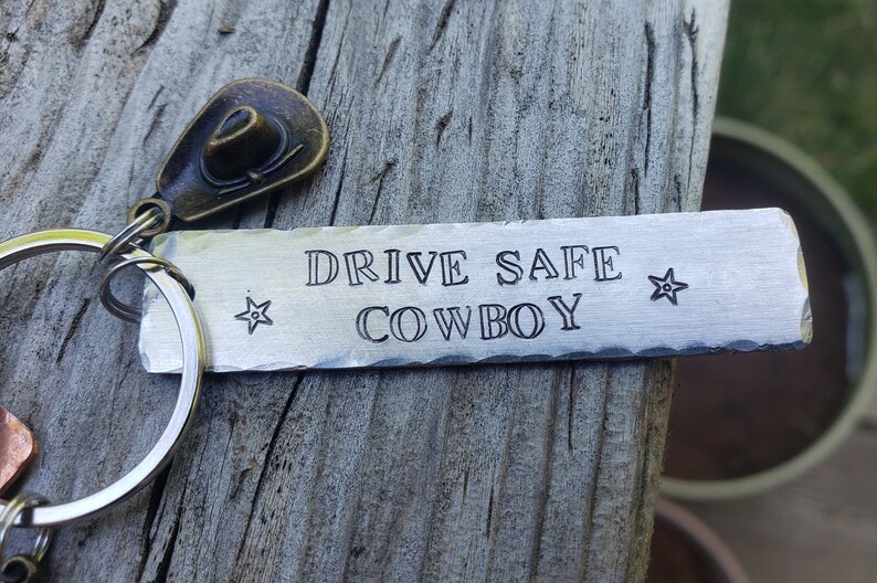 Custom Cowboy Keychain, Saying or Quote of Your Choice - Etsy