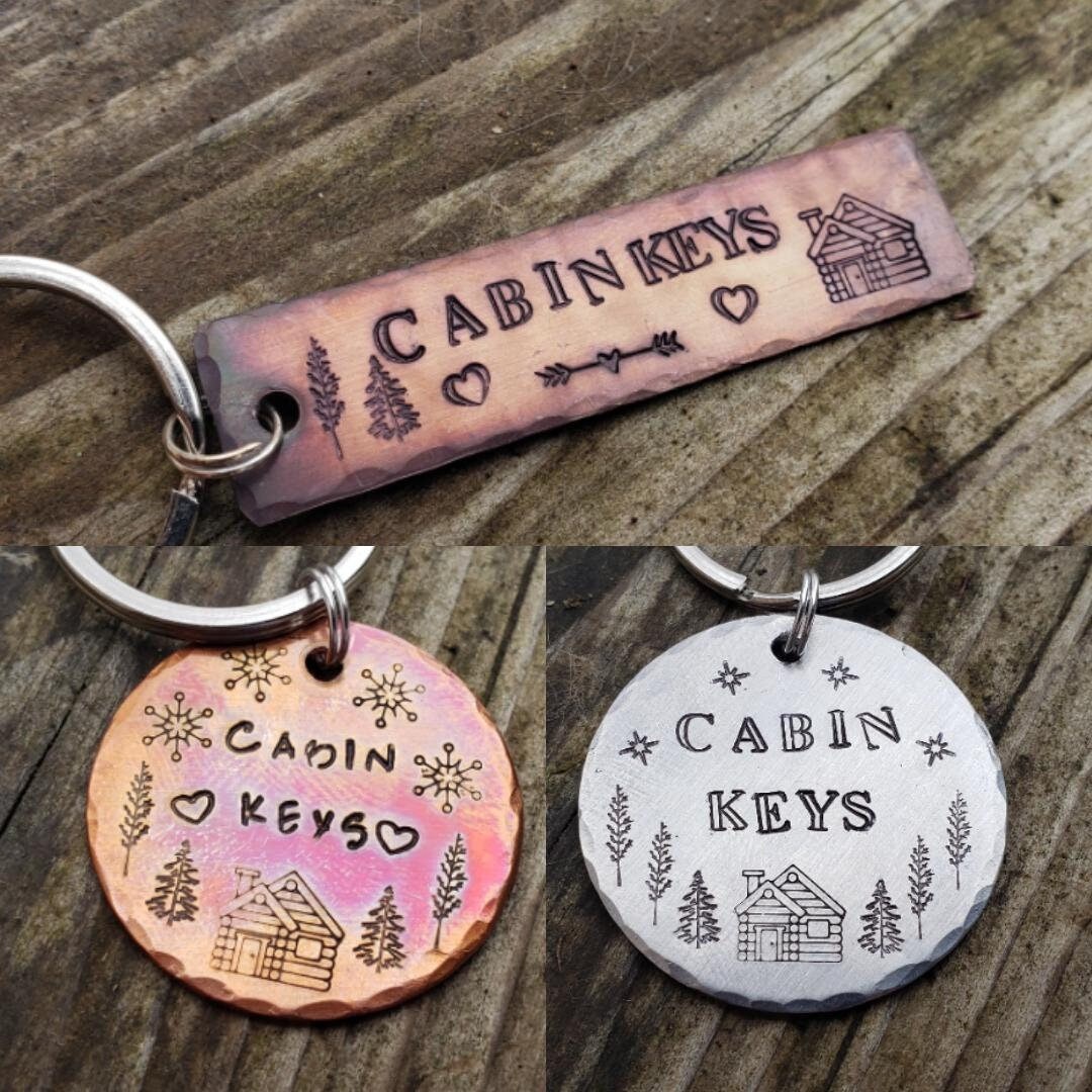 Custom Cabin Keychain - Etsy