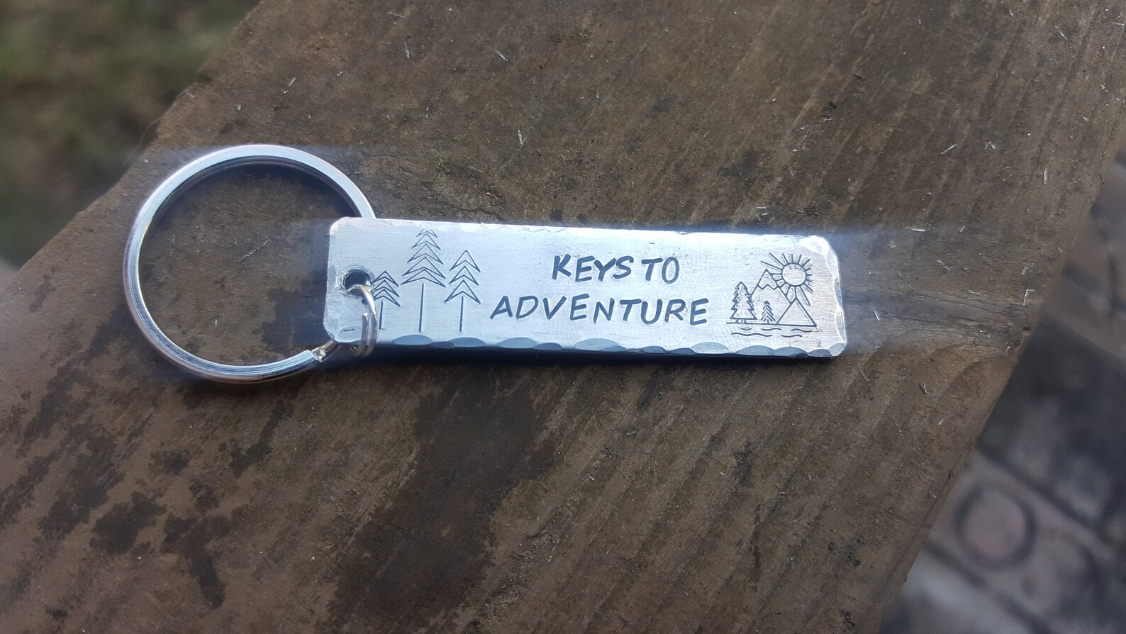 Custom Adventure/outdoor/travel/wanderlust Keychain - Etsy
