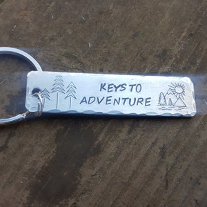 Custom Adventure/outdoor/travel/wanderlust Keychain - Etsy