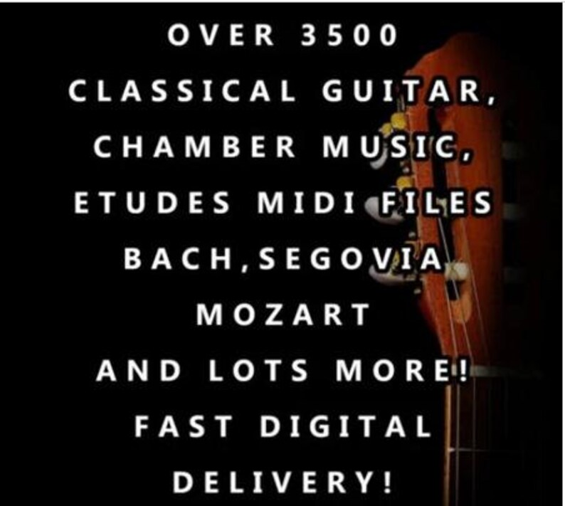 3500 MIDI Classical Guitar Files INSTANT Delivery - Etsy