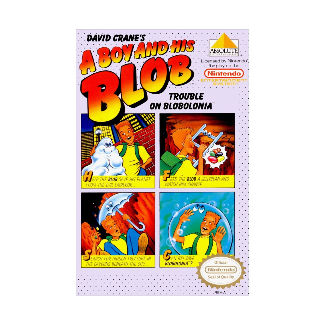 A Boy and His Blob Poster Retro Video Game NES Matte Finish - Etsy