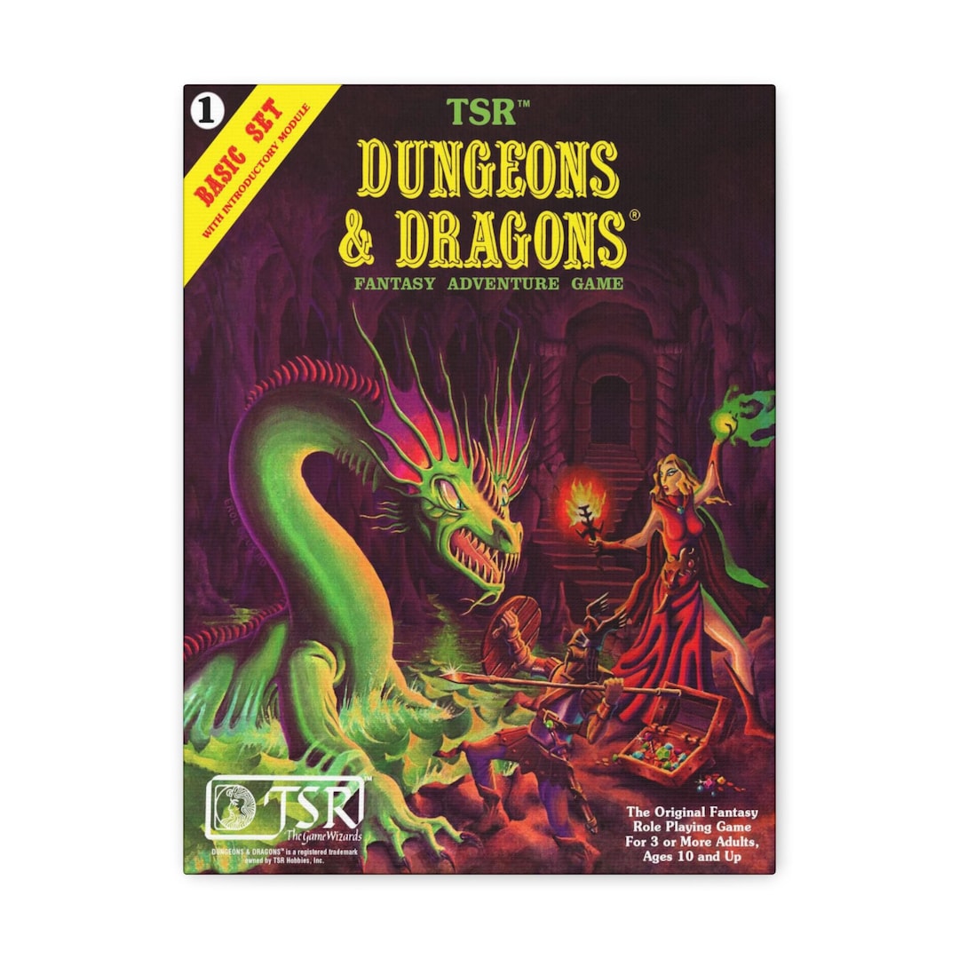 Moldvay Basic Set 12 X 16 Canvas Print AD&D Dungeons Dragons BECMI - Etsy