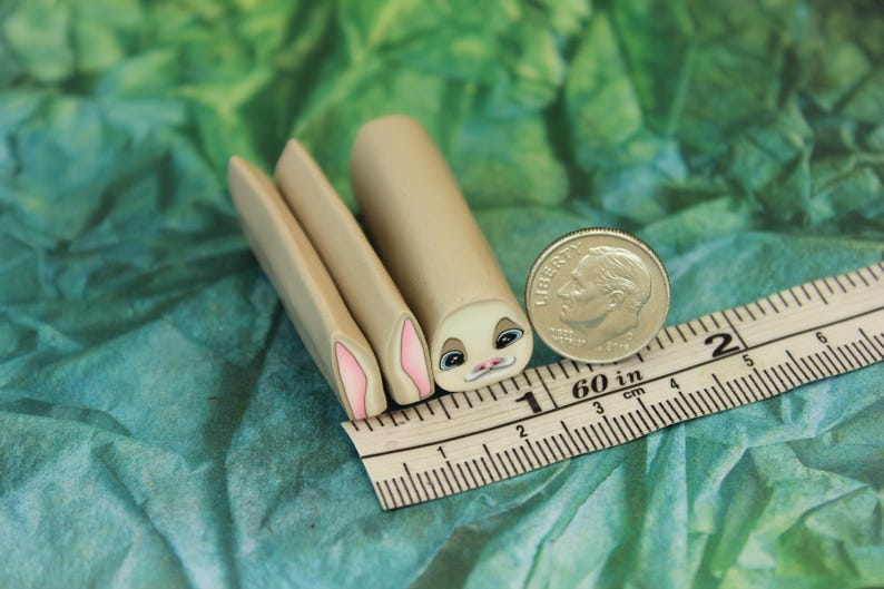 Bunny Rabbit Polymer Clay Cane Kit, Set of 3 Canes (31dd) Example ...