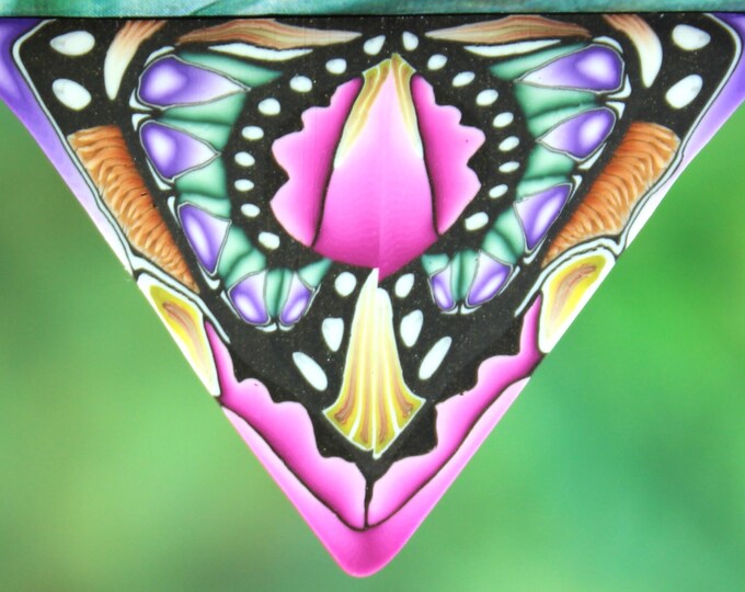 30% OFF SALE Large Polymer Clay Triangle Kaleidoscope Cane (17C) - Etsy