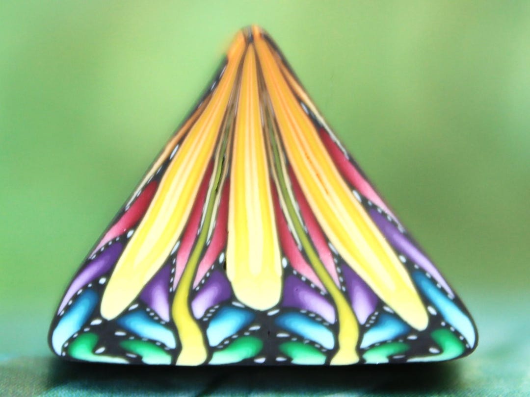 Polymer Clay Rainbow Triangle Cane, wish Upon a Star Cane Series 8E - Etsy