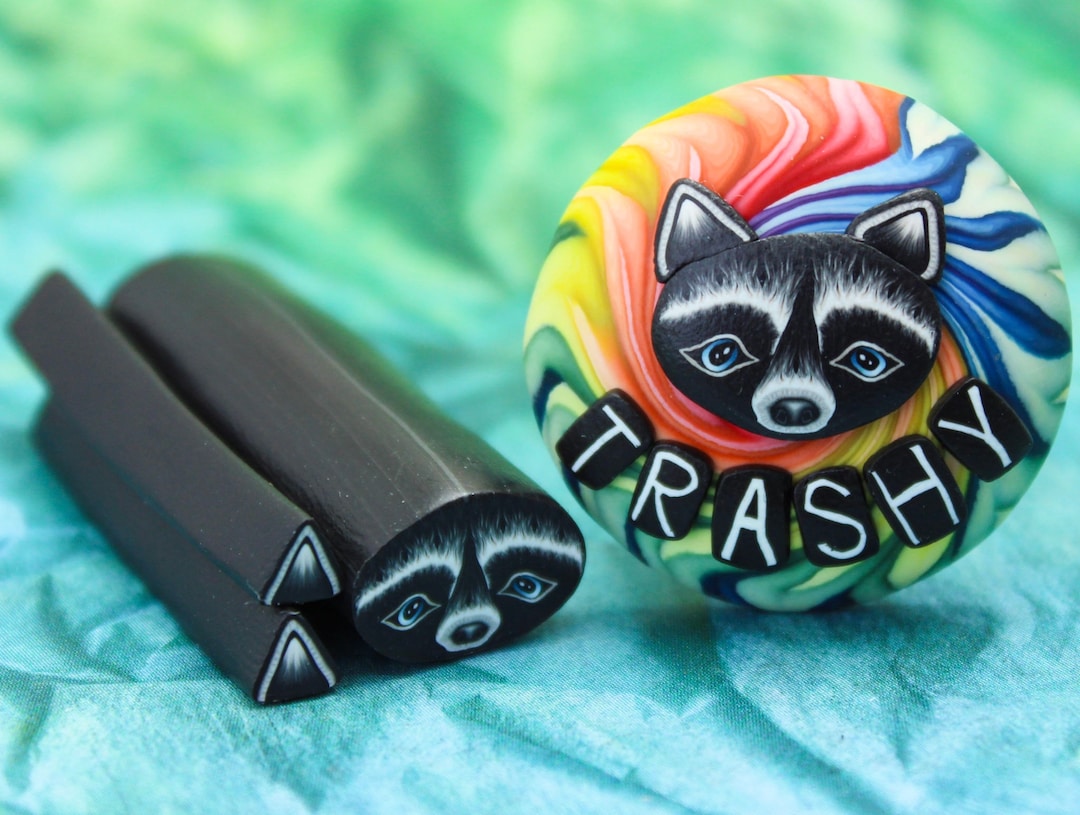 30% OFF SALE Polymer Clay Raccoon Face and Ears Kit, Set of 3 Canes ...