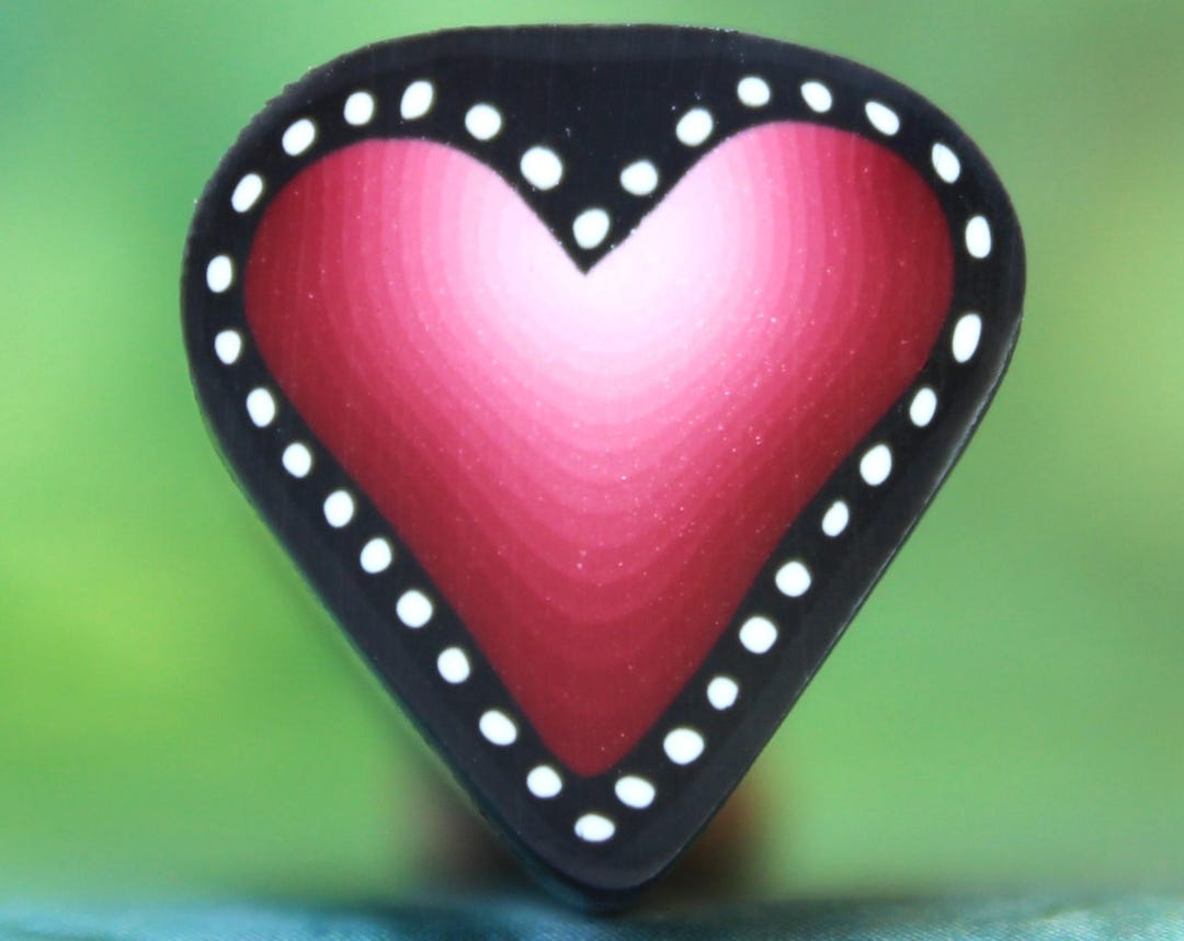 Medium Polymer Clay Red Heart Cane, "wish Upon a Star" Cane Series (17C ...