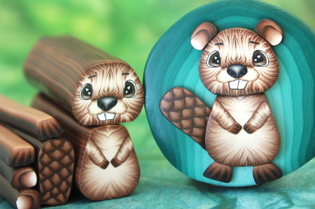 Polymer Clay Beaver Cane Kit, Set of 7 Canes (26cc) Example Project Not ...