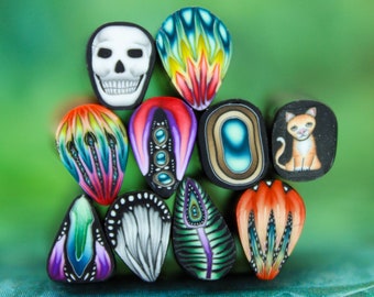 Quantity Discount Bundle, Set of 8 Polymer Clay Mini Canes 34ee - Etsy