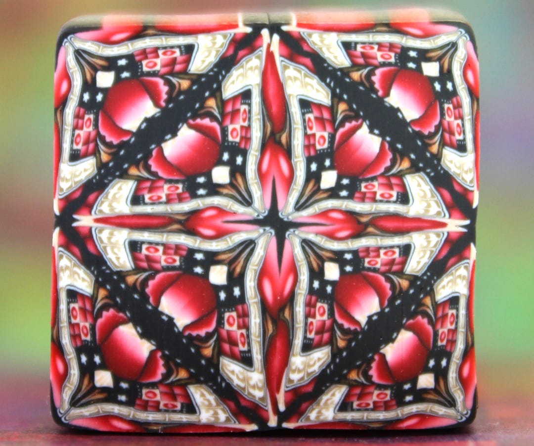 Large Polymer Clay Square Kaleidoscope Cane (9ee) "dragon's Dream" Cane ...