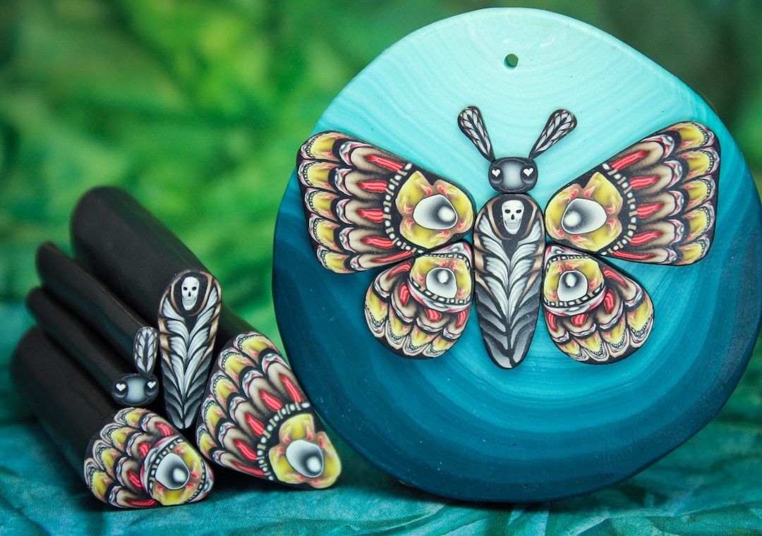 Polymer Clay Moth Kit, LARGE, Set of 5 Canes 6D Example Project Not ...