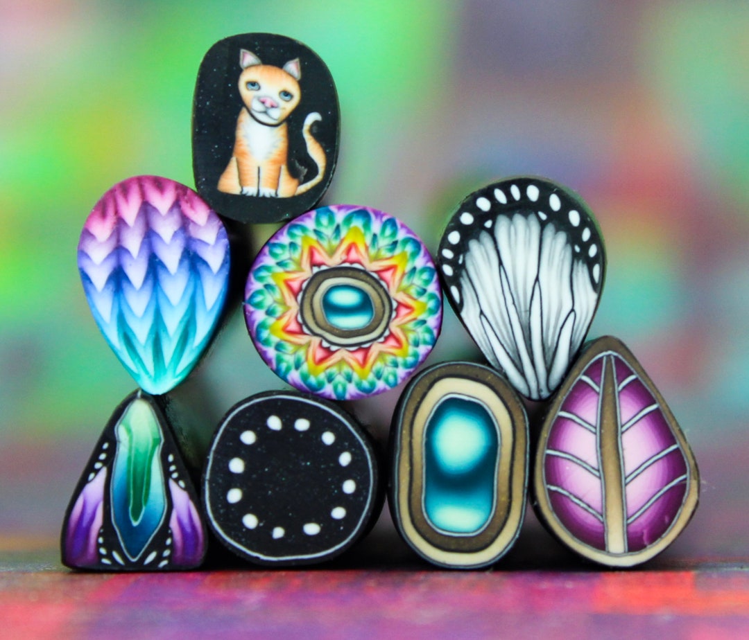 Quantity Discount Bundle, Set of 8 Polymer Clay Mini Canes 34ee - Etsy