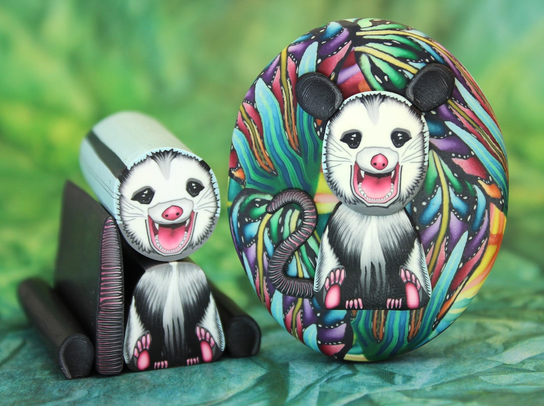Large Polymer Clay Possum Cane Kit, Set of 5 Canes (31ee) Example ...