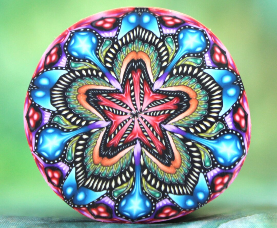 Large Polymer Clay Kaleidoscope Cane 3ee - Etsy