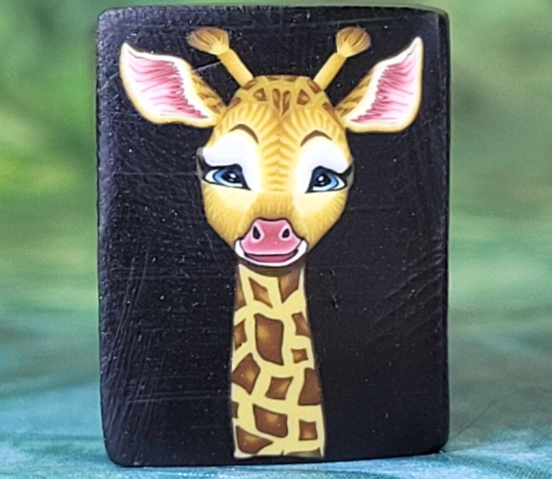Large Giraffe Polymer Clay Cane 18bb - Etsy