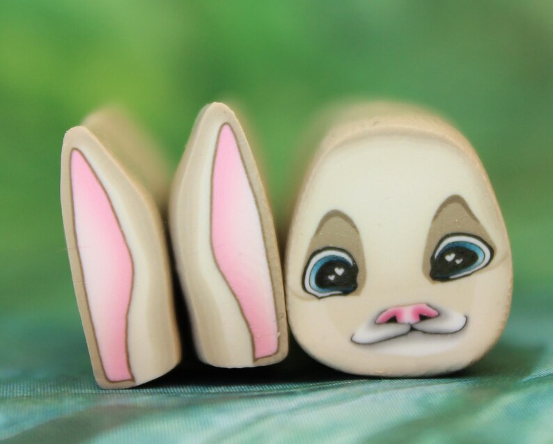 Bunny Rabbit Polymer Clay Cane Kit, Set of 3 Canes (31dd) Example ...