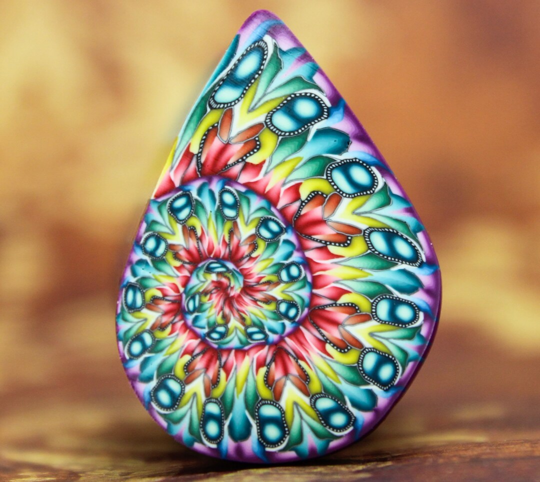 Medium Polymer Clay Spiral Cane 1bb happy Heart - Etsy